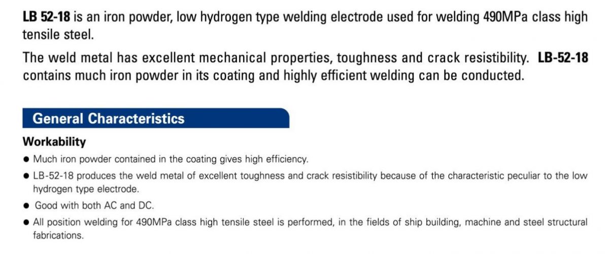 KOBELCO LB52-18 (E7018)